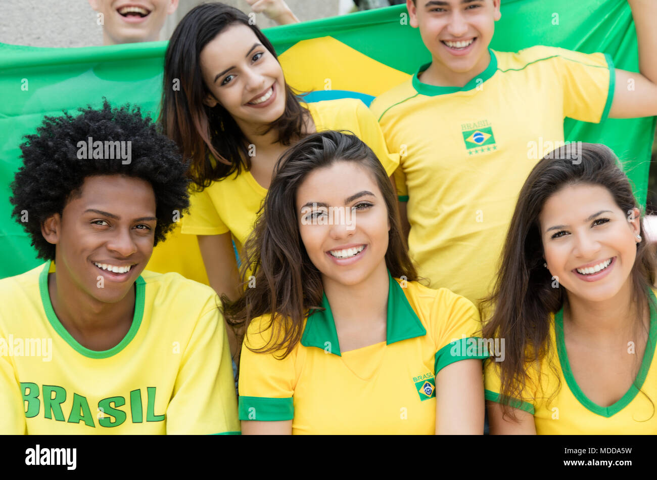 Brazil football fans celebrating hi-res stock photography and images ...
