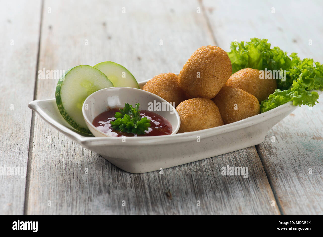deep fried fish balls Stock Photo - Alamy