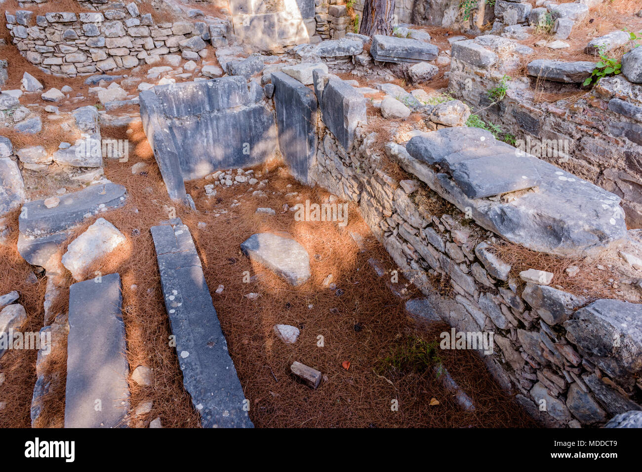 Roman thermal bath complex at Ancient Greek City in Priene,Soke,Aydin,Turkey Stock Photo - Alamy