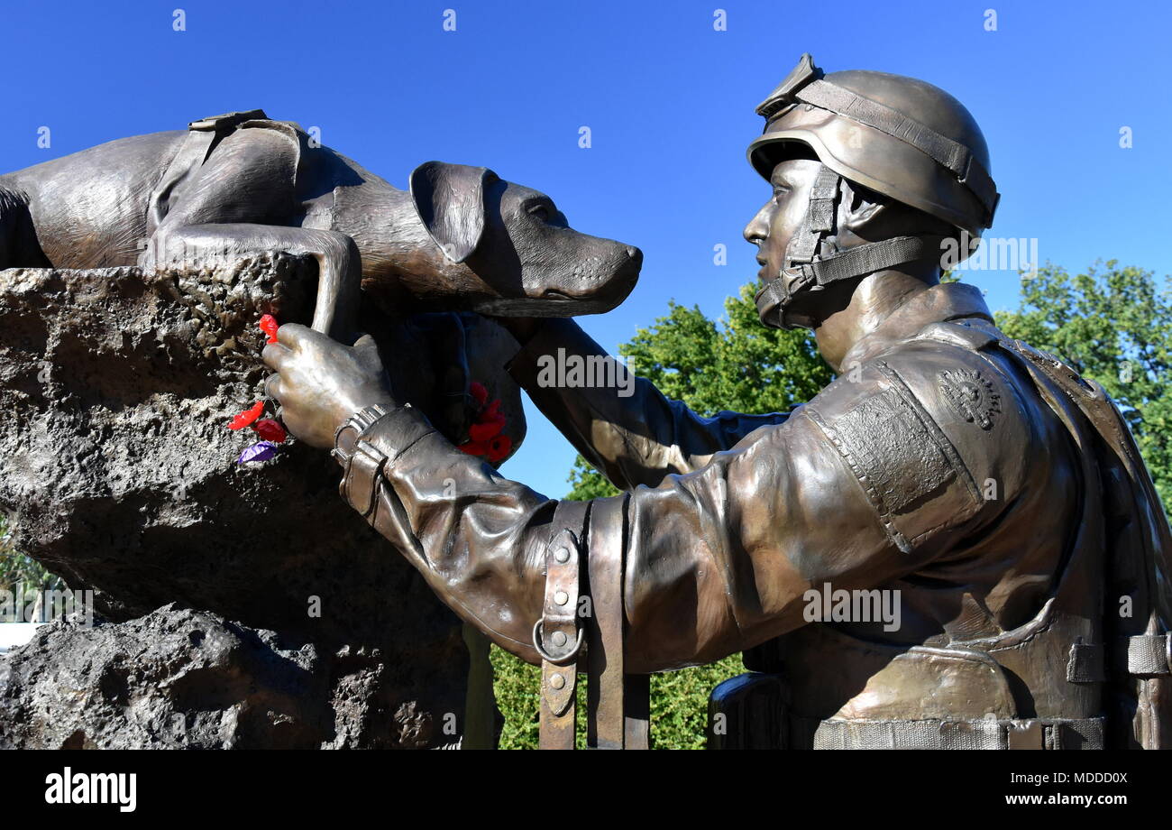 Canberra, Australia - March 10, 2018. Sculpture commemorating the vital ...