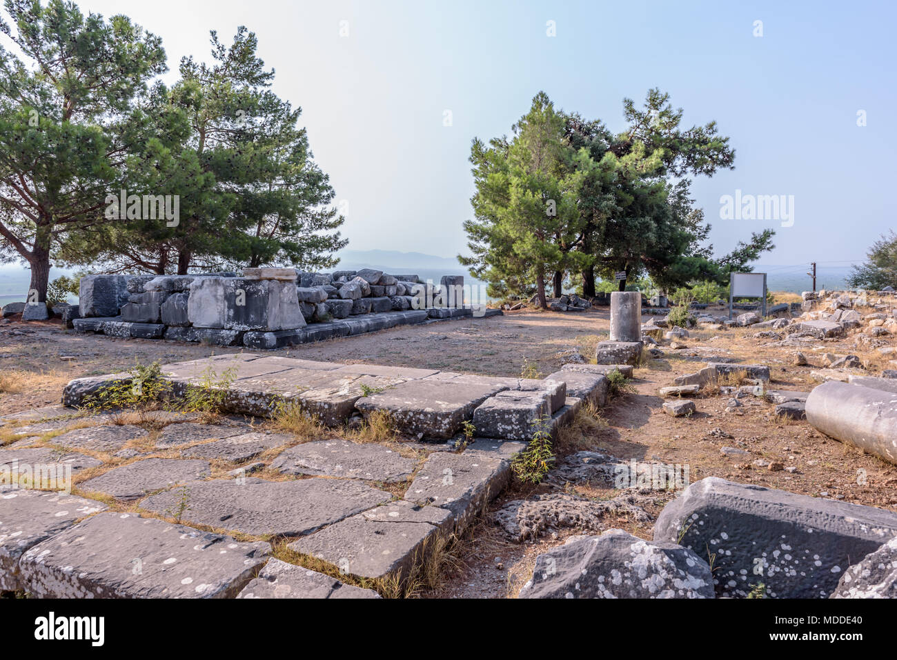View of Ancient Greek City in Priene,Soke,Aydin,Turkey Stock Photo - Alamy