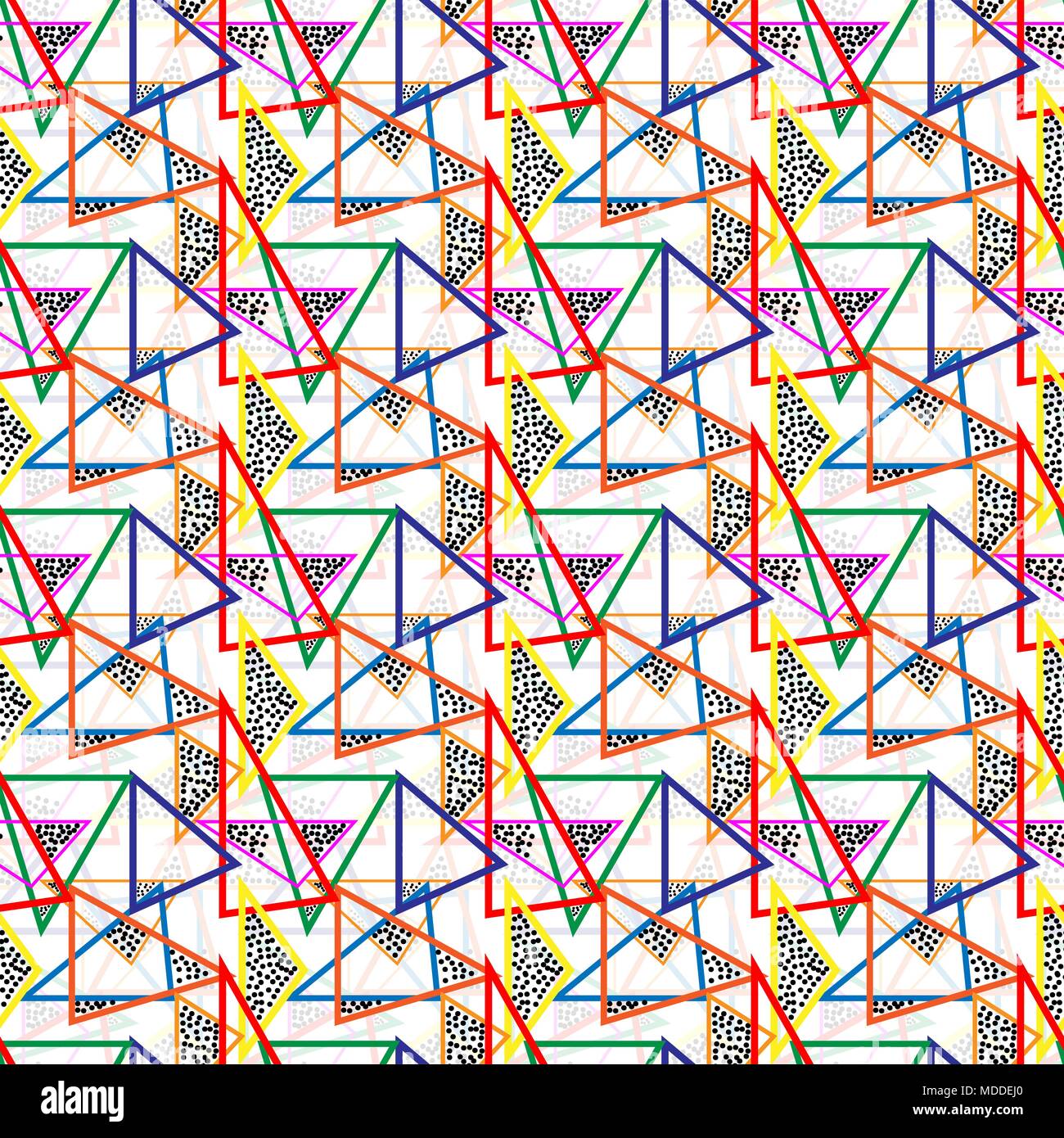 Seamless repeating pattern of triangles and dots Stock Vector Image ...