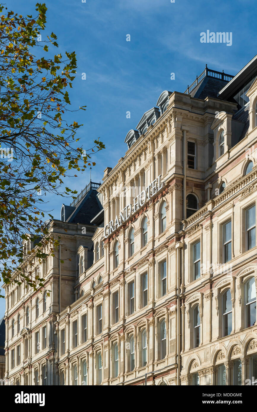The newly refurbished Grand Hotel on Colmore Row, Birmingham Stock ...