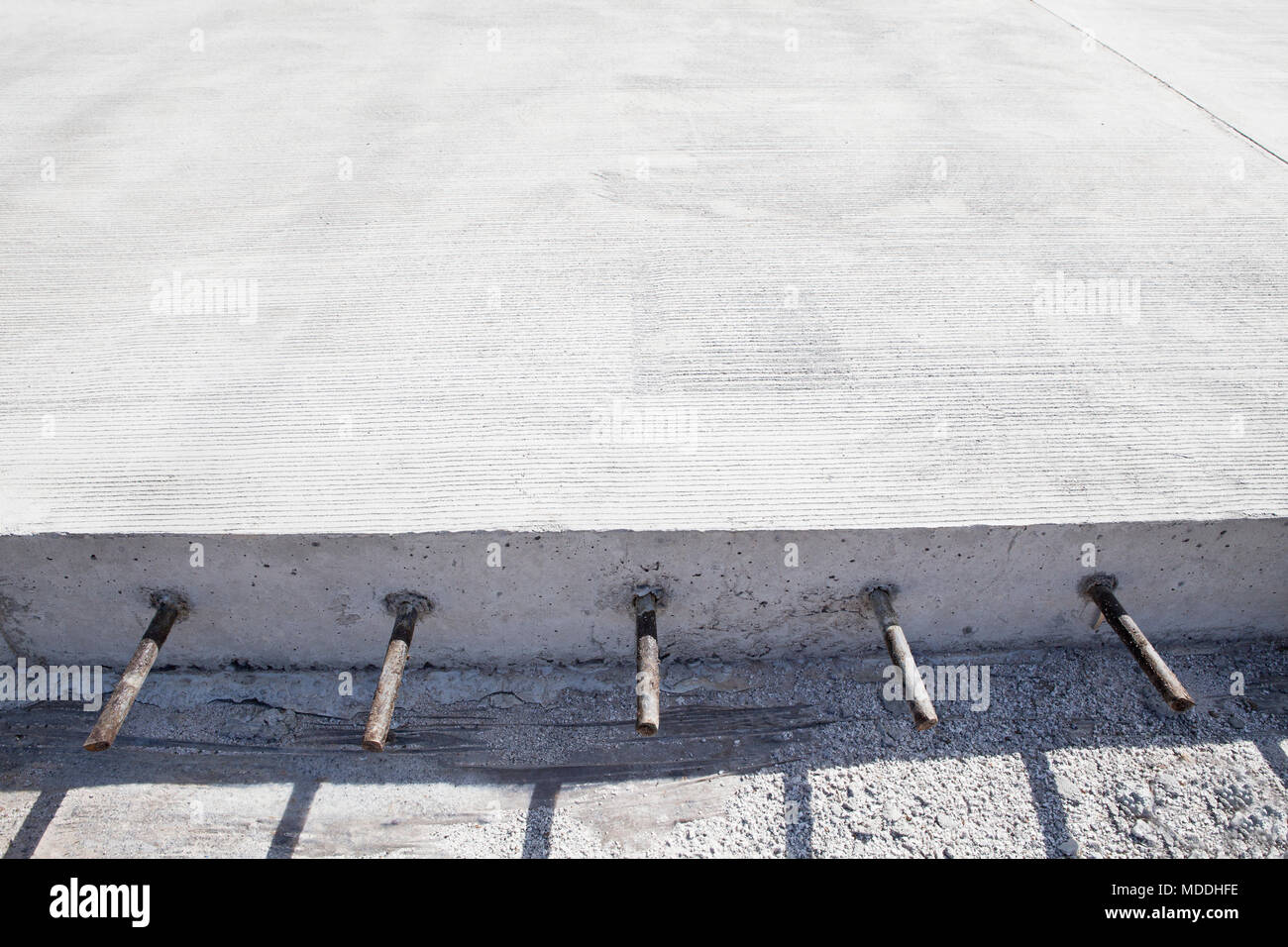 cement concrete road construction show strong inside structure Stock ...