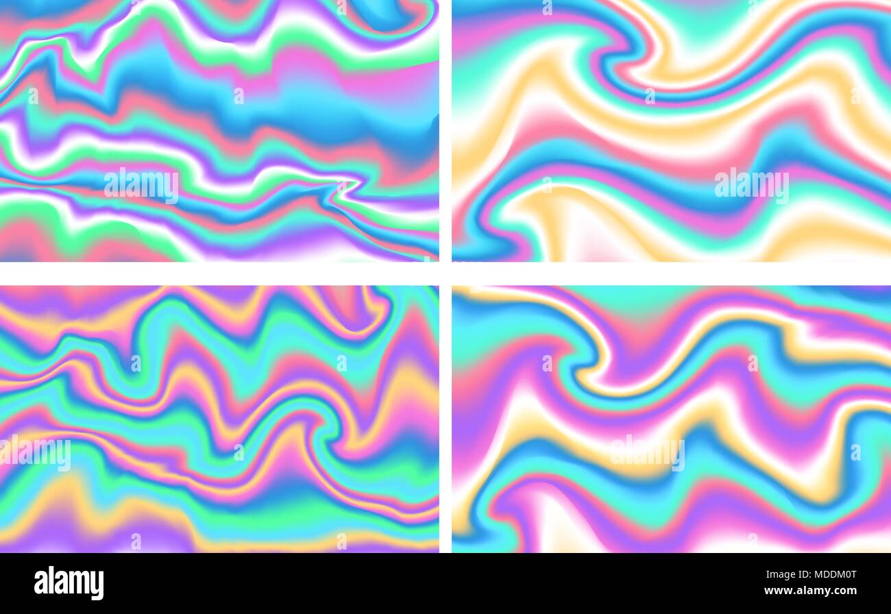 Set of vector abstract holographic background Stock Vector Image & Art ...