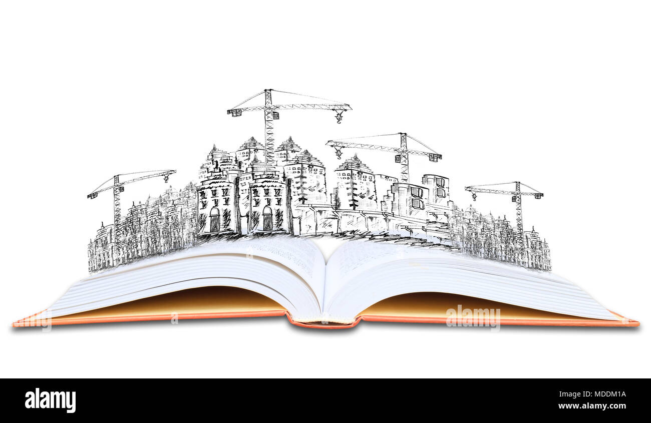 open book and building construction knowledge of architecture topic ...
