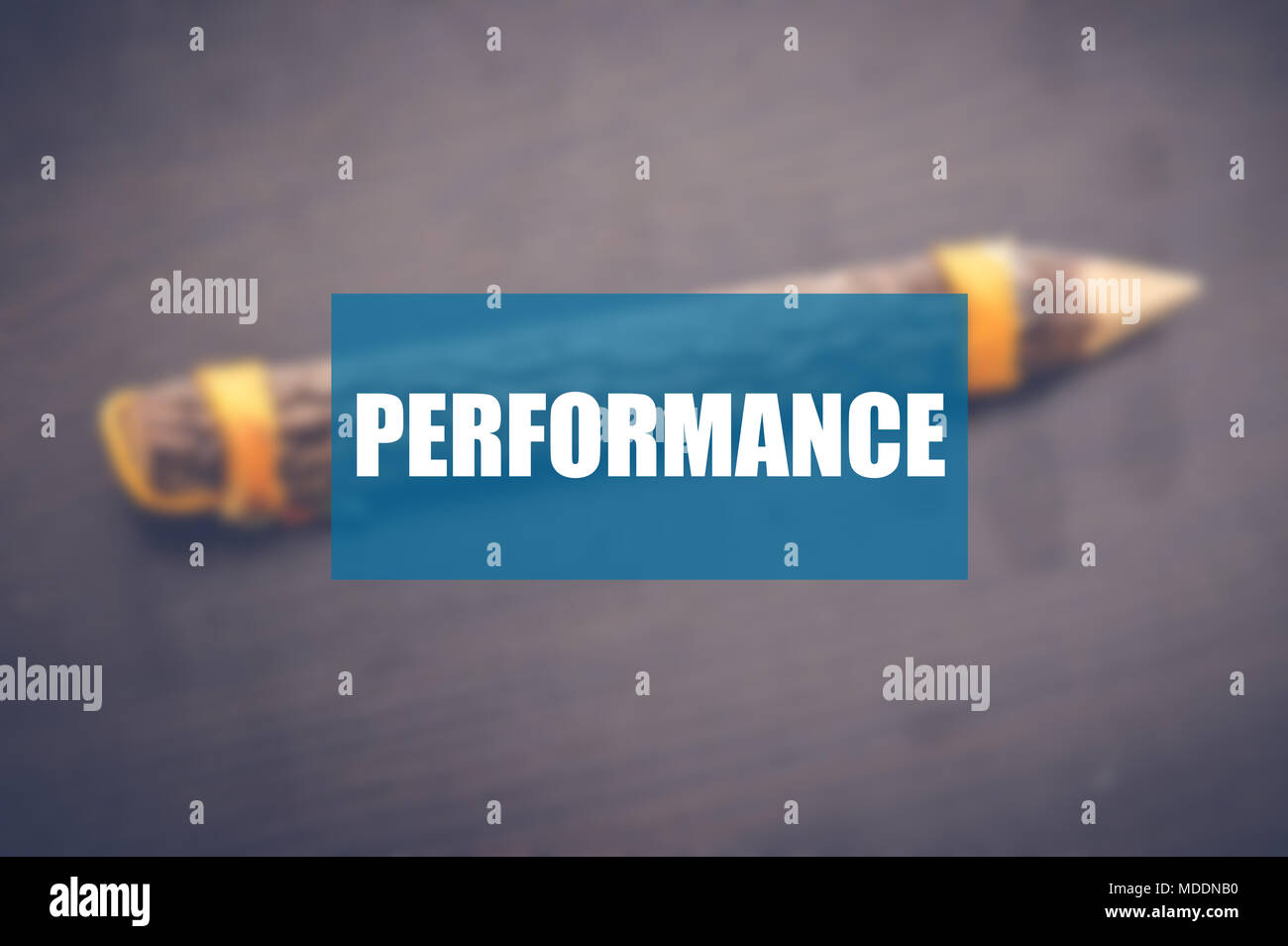 Performance word with blurring business background Stock Photo - Alamy
