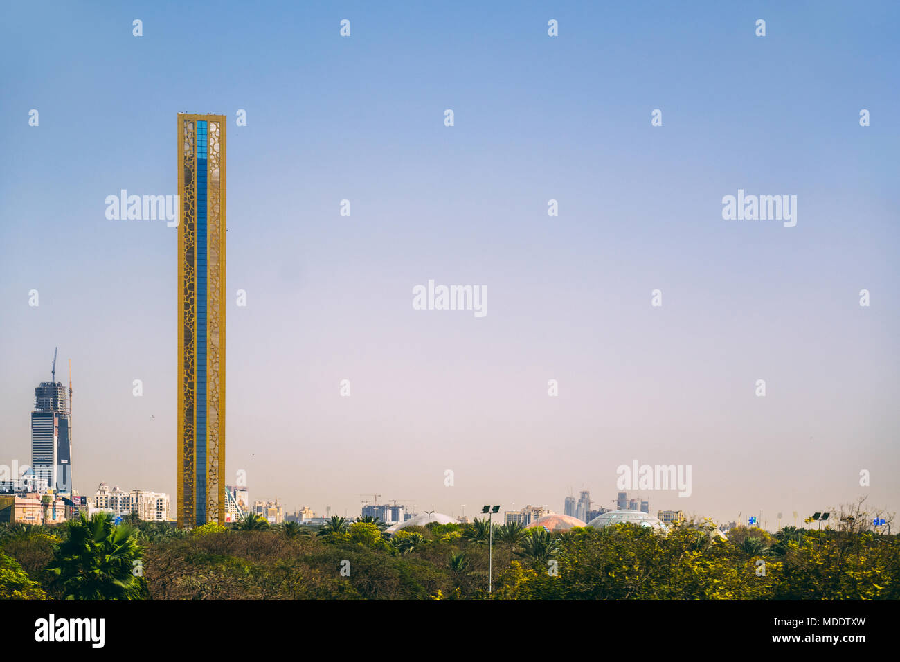 The Frame, a new iconic architecture in the city of Dubai, Emirates ...