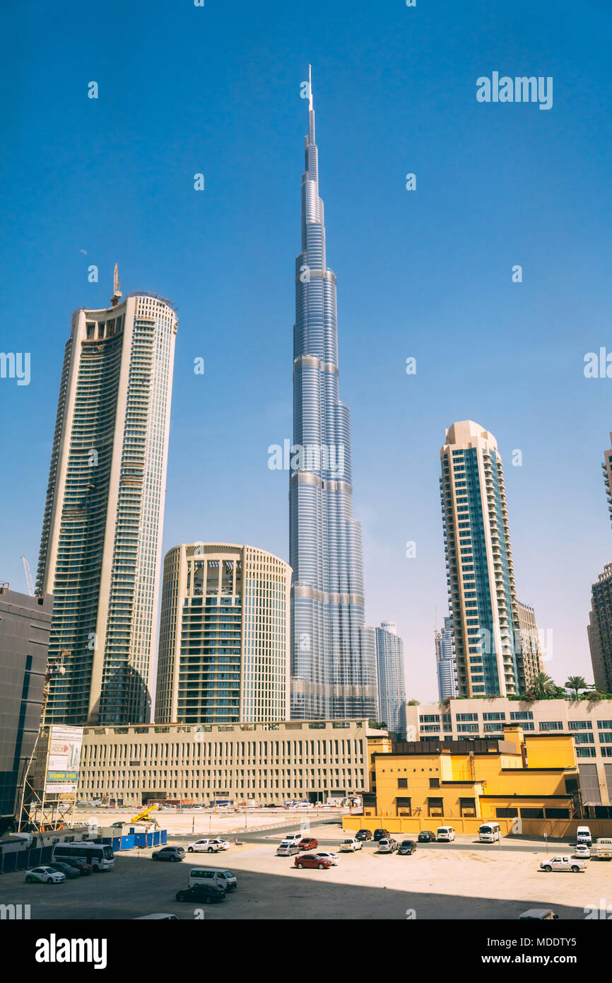 Iconic architecture in the city of Dubai, Emirates Stock Photo - Alamy