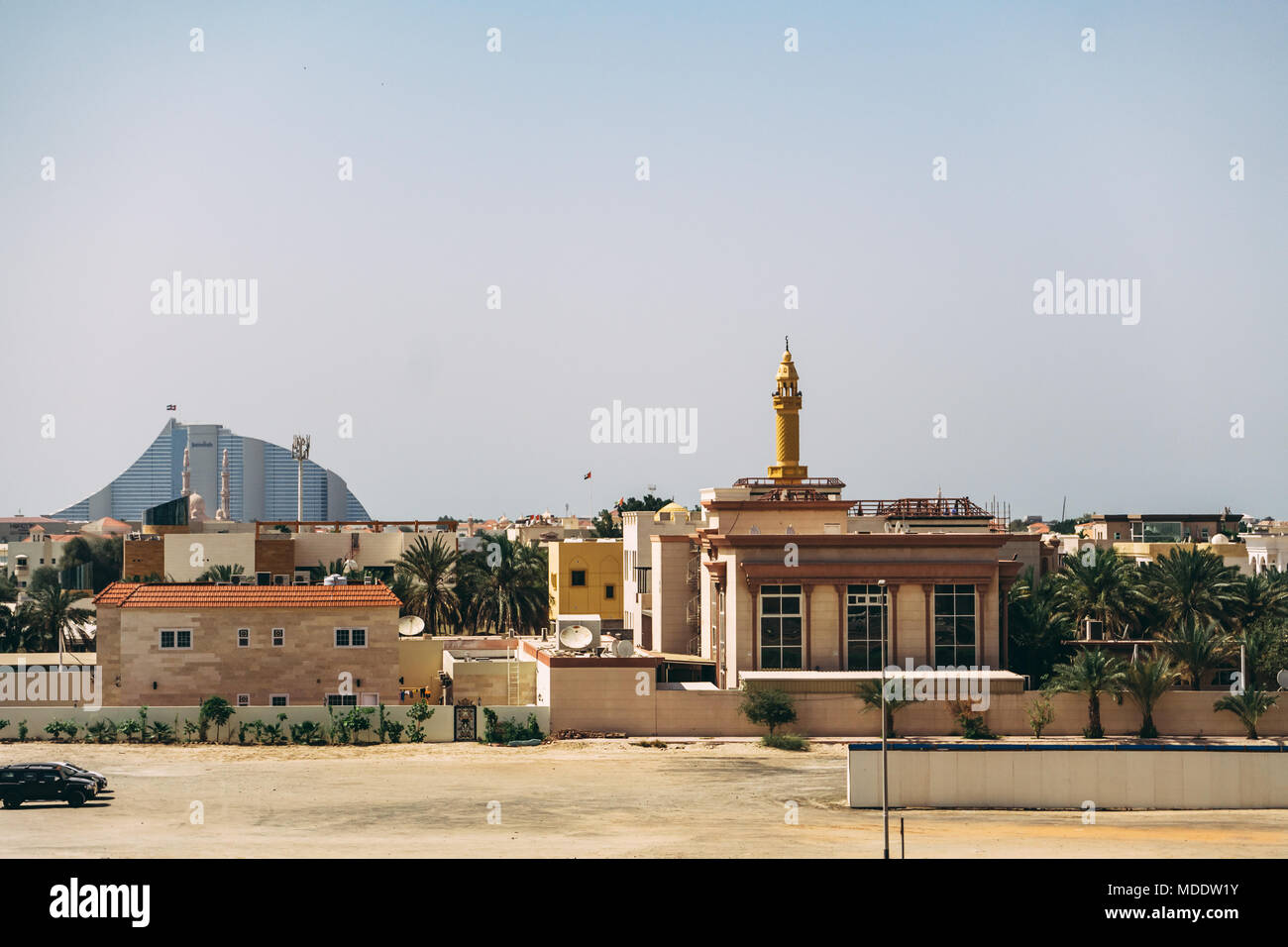 Iconic architecture in the city of Dubai, Emirates Stock Photo - Alamy