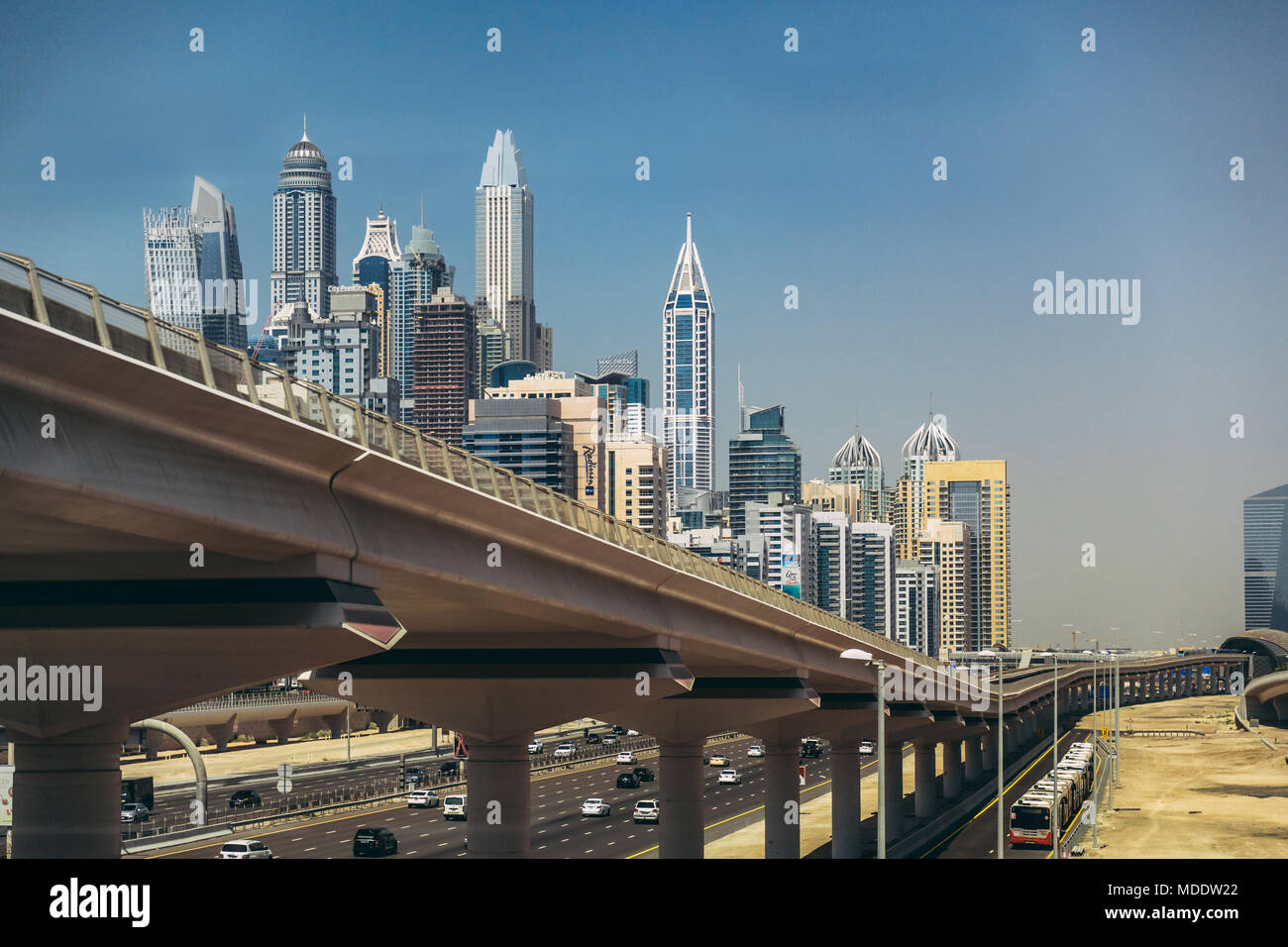 Iconic architecture in the city of Dubai, Emirates Stock Photo - Alamy