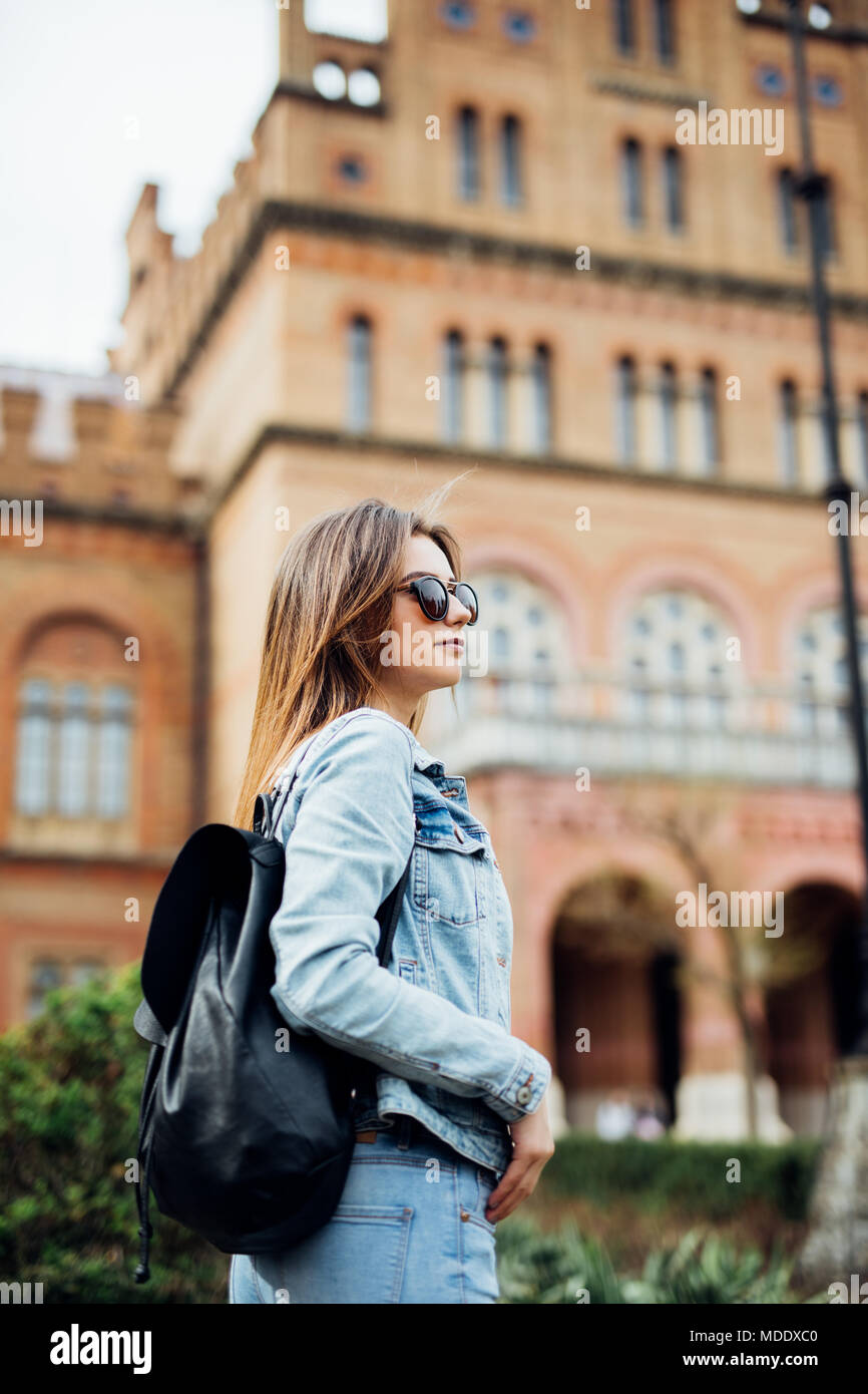 Portrait of a mixed race college student at campus Stock Photo - Alamy