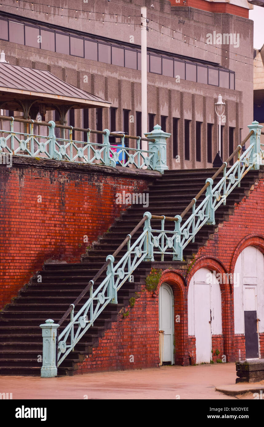 Stairs leading from the road to the promenade, featuring Brighton's ...