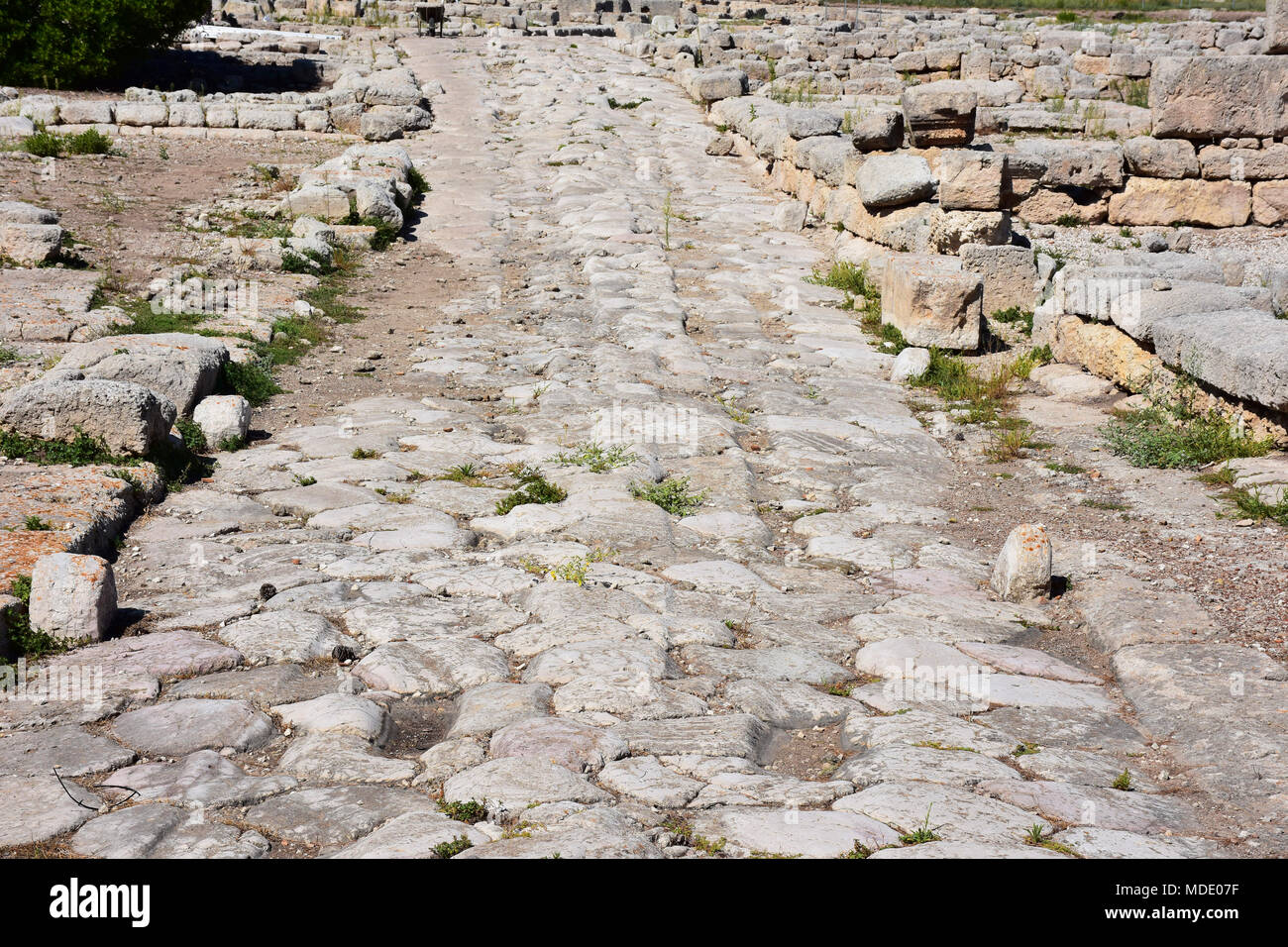 Italy, Puglia region, Egnazia. Archaeological area and ruins of the ...