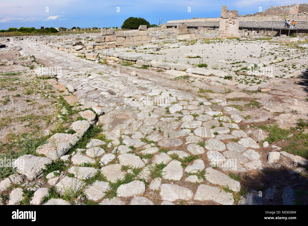 Italy, Puglia region, Egnazia. Archaeological area and ruins of the ...