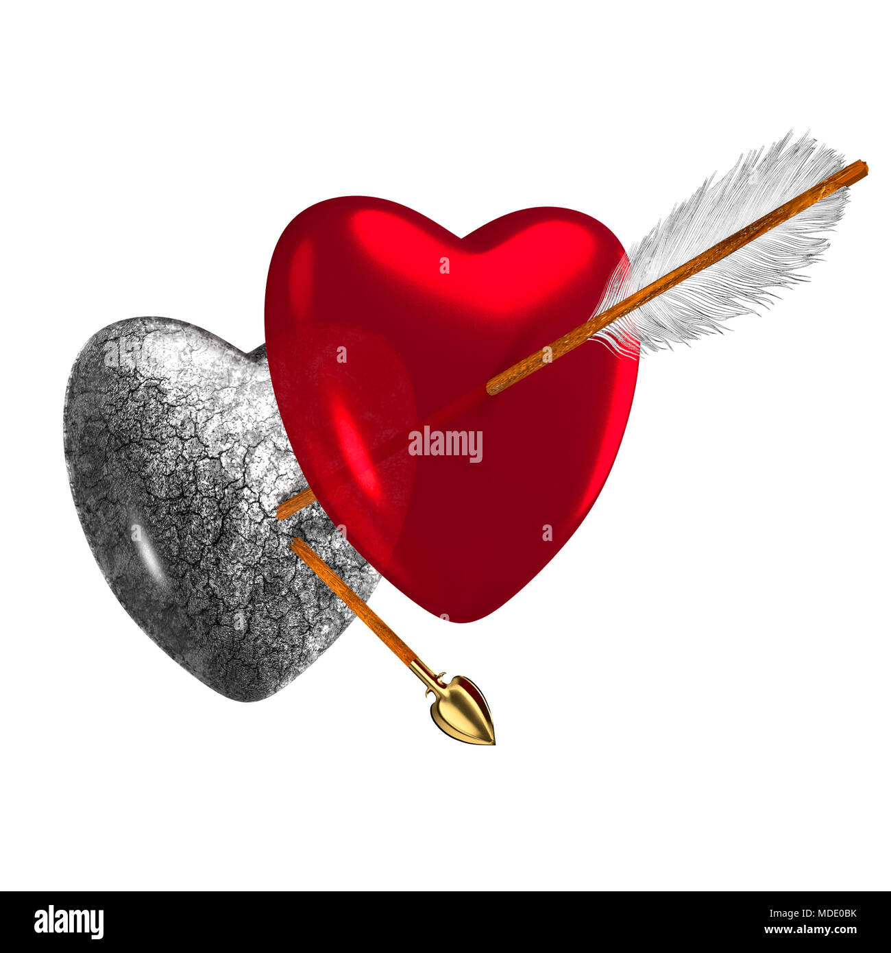 Arrowed heart hi-res stock photography and images - Alamy