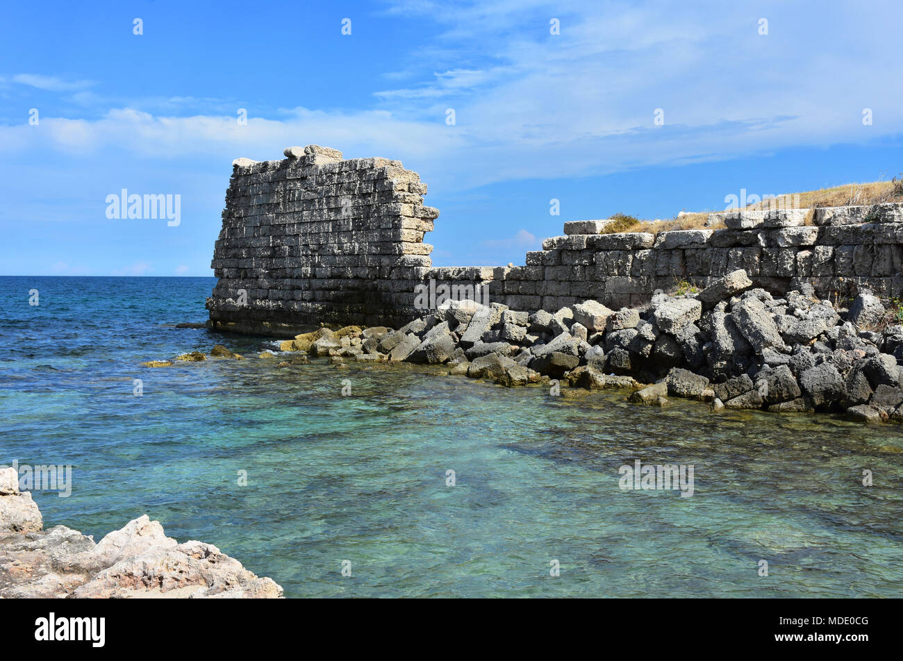 Italy, Puglia, Egnazia. XVth century BC. Archaeological area of the ...
