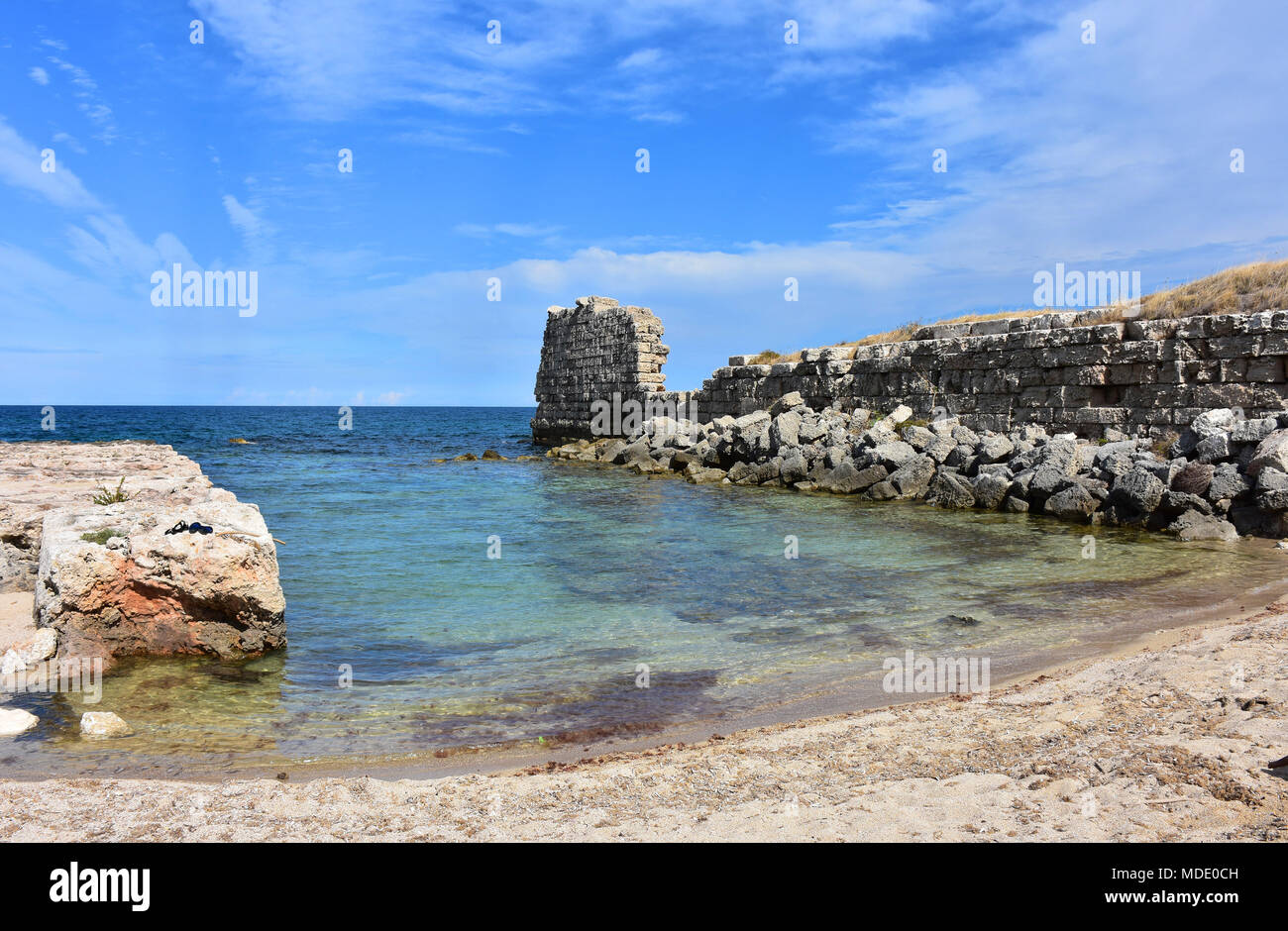 Italy, Puglia, Egnazia. XVth century BC. Archaeological area of the ...