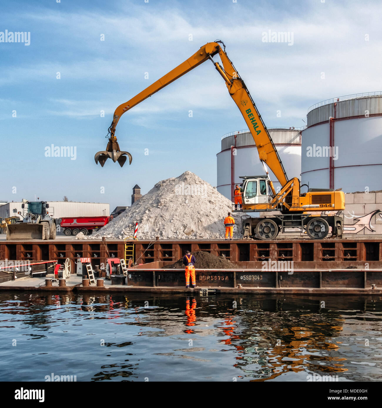 Berlin-Moabit,Westhafen,West Harbour,. SCHWENK German cement ...