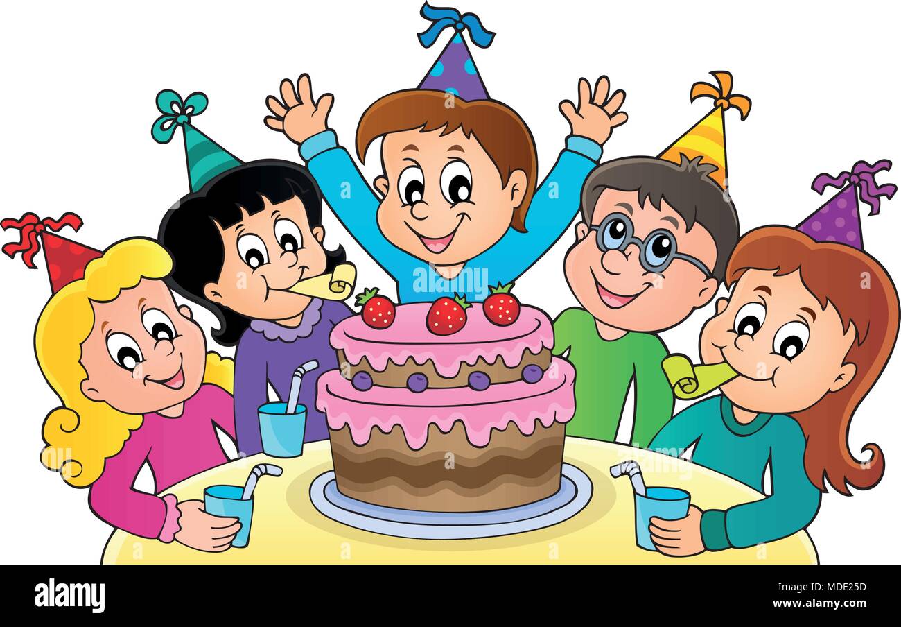 Kids party topic image 1 - eps10 vector illustration Stock Vector Image ...