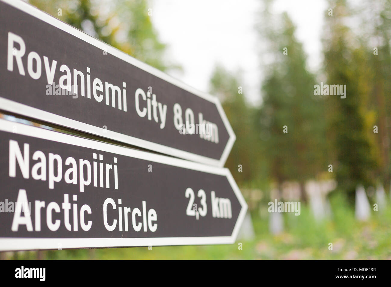 Lapland road sign hi-res stock photography and images - Alamy