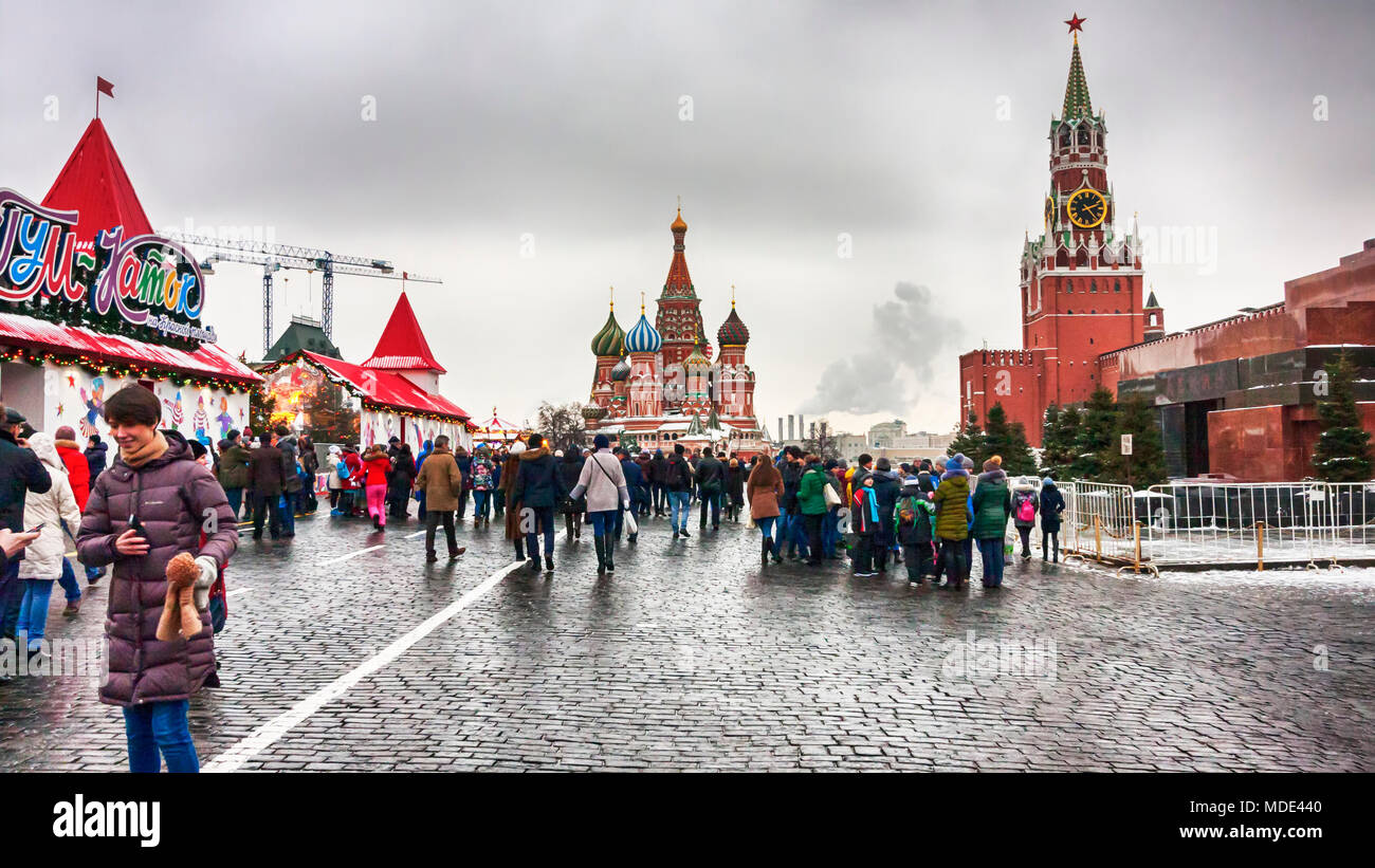 Moscow, Russian Federation - January 28, 2017 :The Moscow Kremlin ...