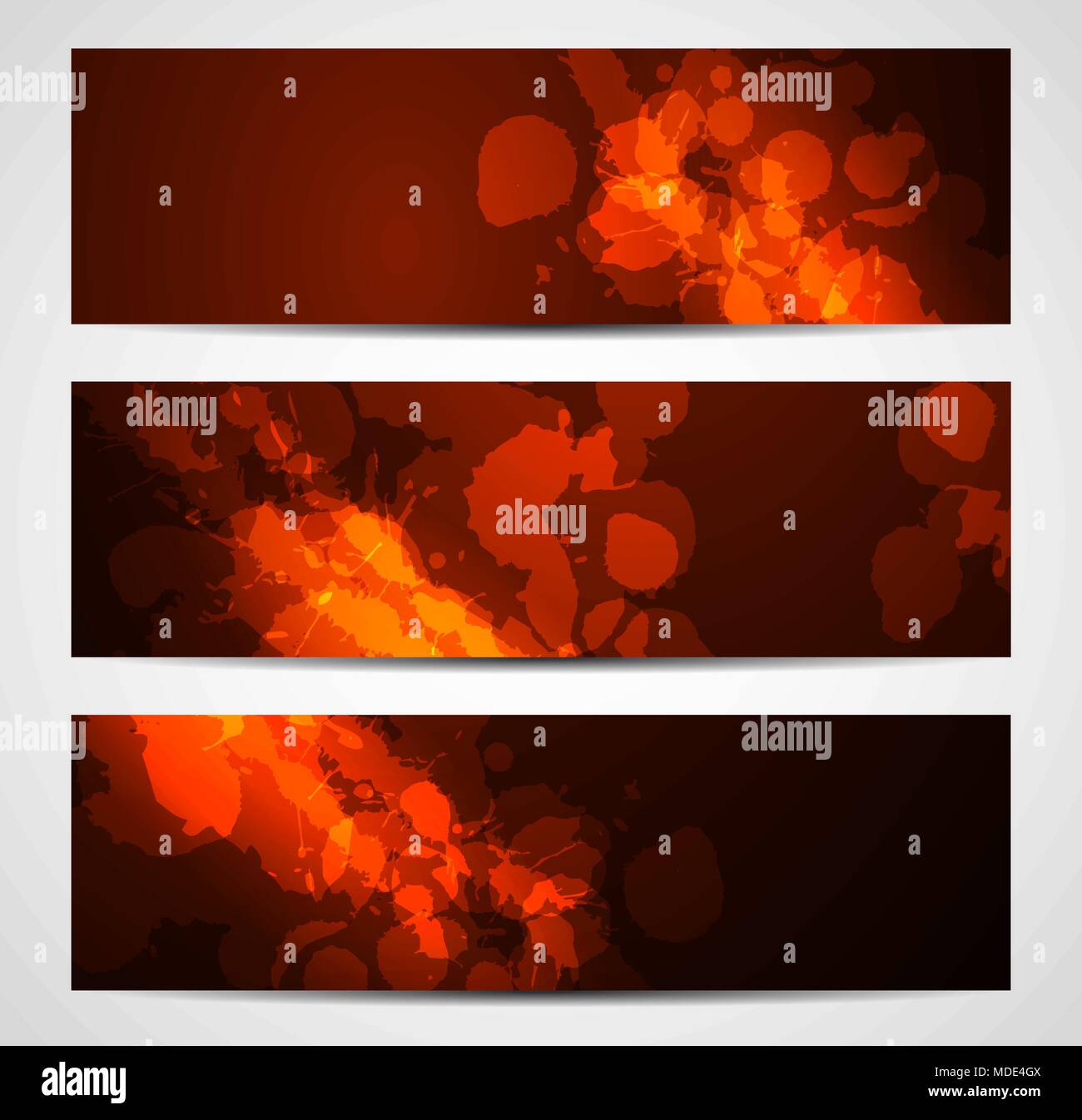 abstract dark red vector banners with splatters Stock Vector Image ...