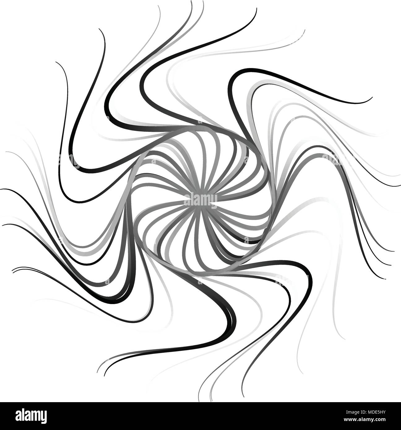 Abstract radial op-art element. Abstract shape on white Stock Vector ...