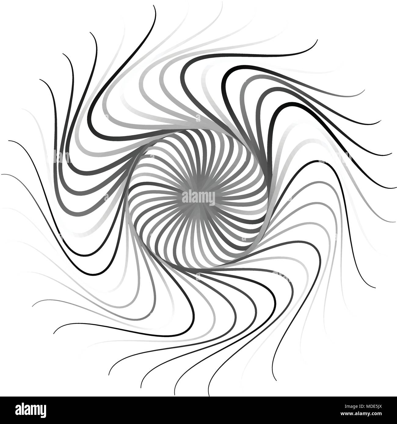 Abstract radial op-art element. Abstract shape on white Stock Vector ...