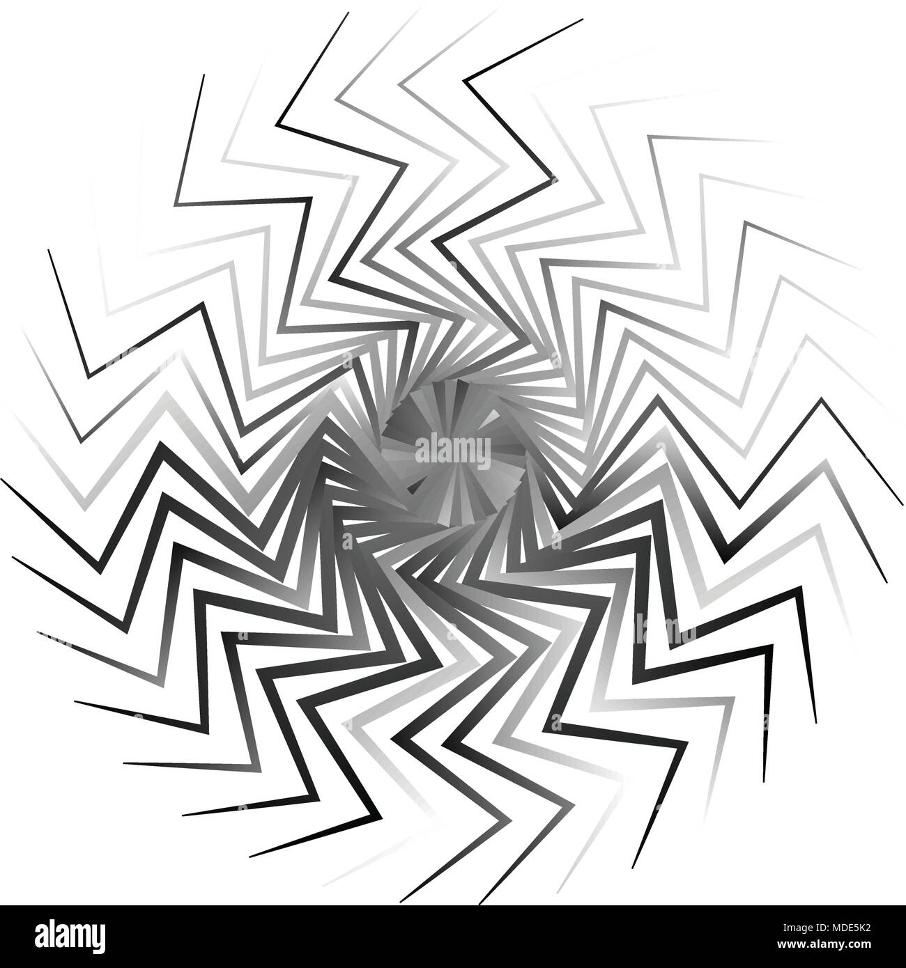 Abstract radial op-art element. Abstract shape on white Stock Vector ...