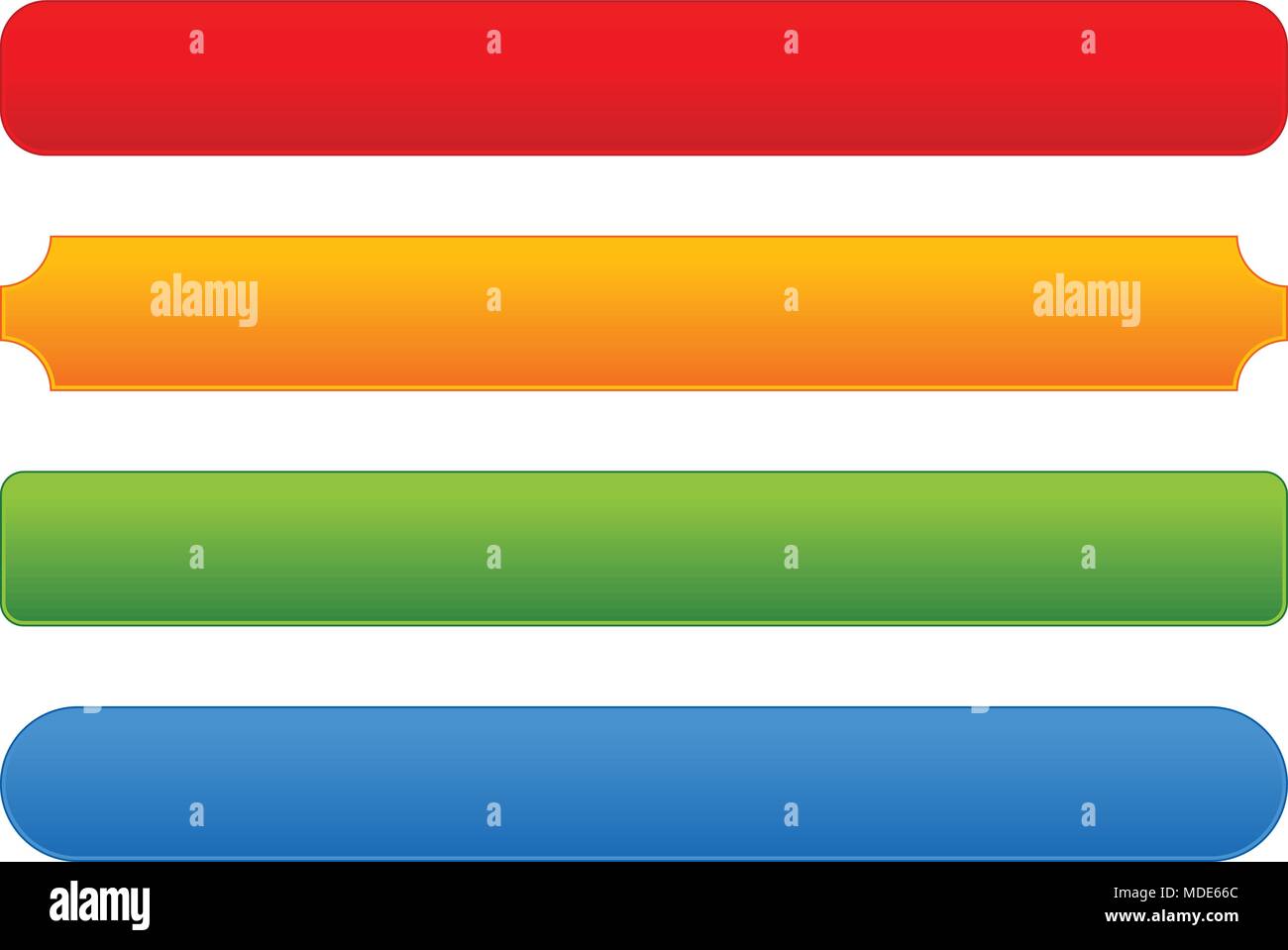 Button, bar, banner backgrounds with different corners Stock Vector ...