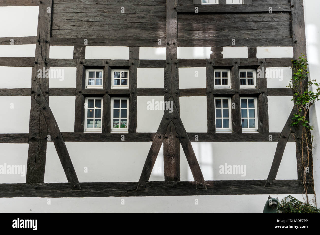 typical truss house architecture from the middle ages in the idyllic ...