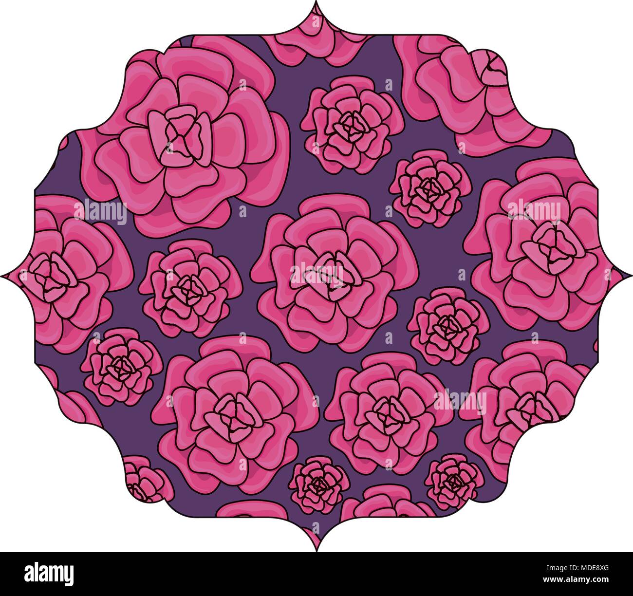 colorful arabic frame with beautiful flowers design. vector ...