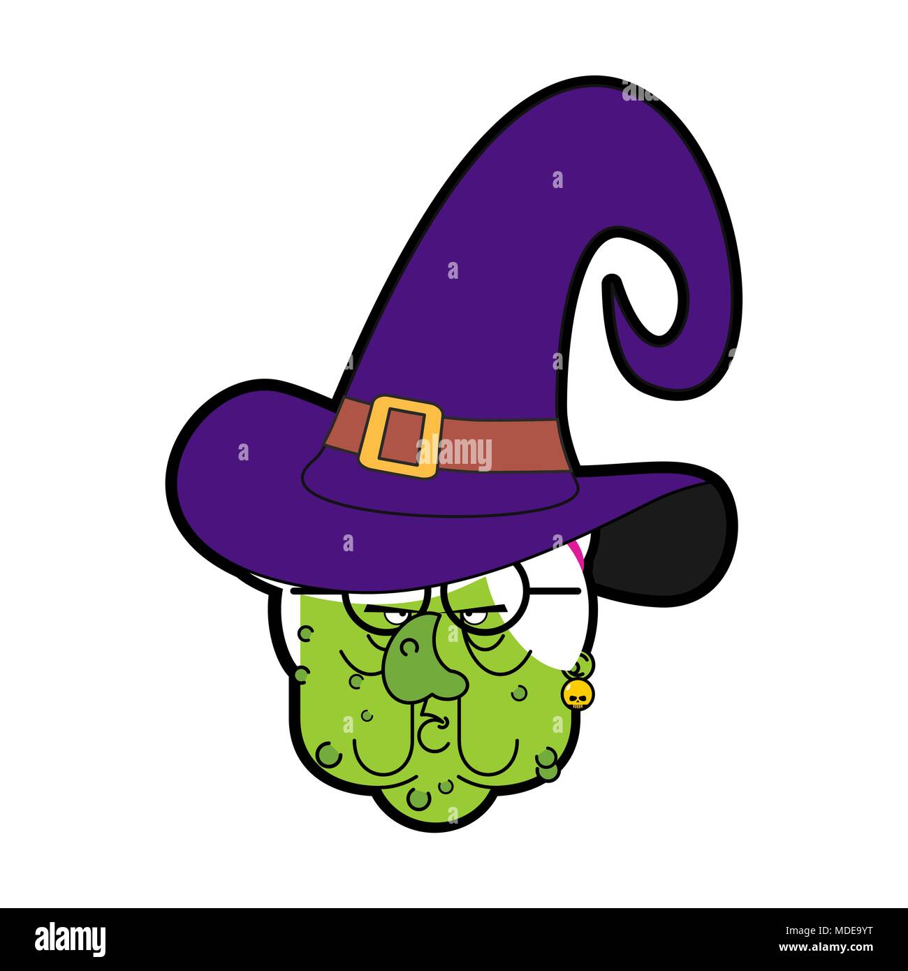 Cartoon face and wart Stock Vector Images - Alamy