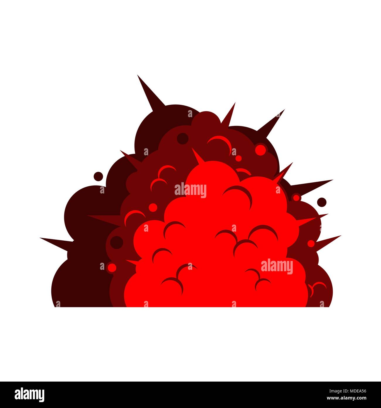 Explosion isolated. burst Flying fragments. Vector illustration Stock ...