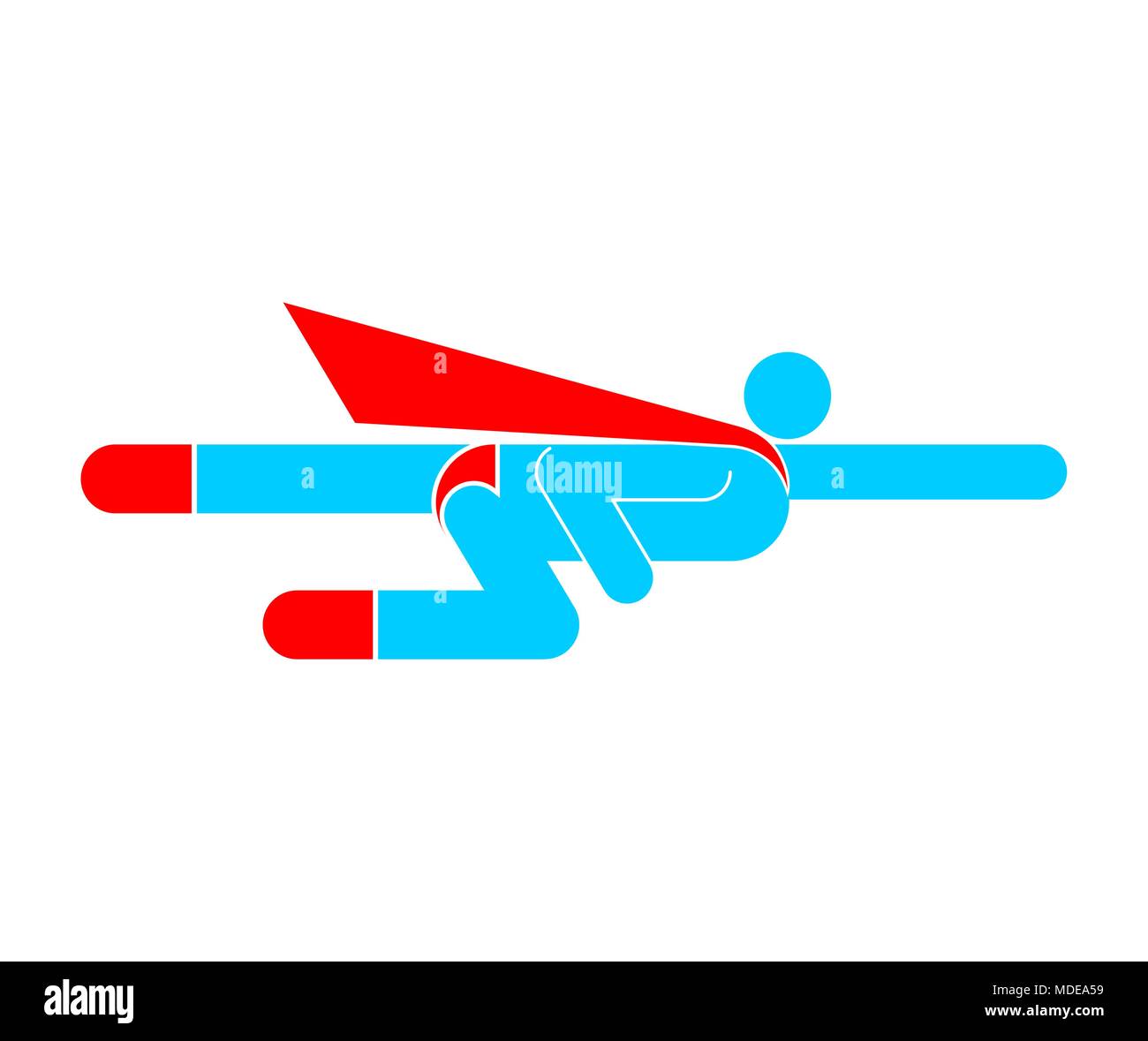 Superhero Pictogram. Super hero sign symbol. Man flying icon. guy ...