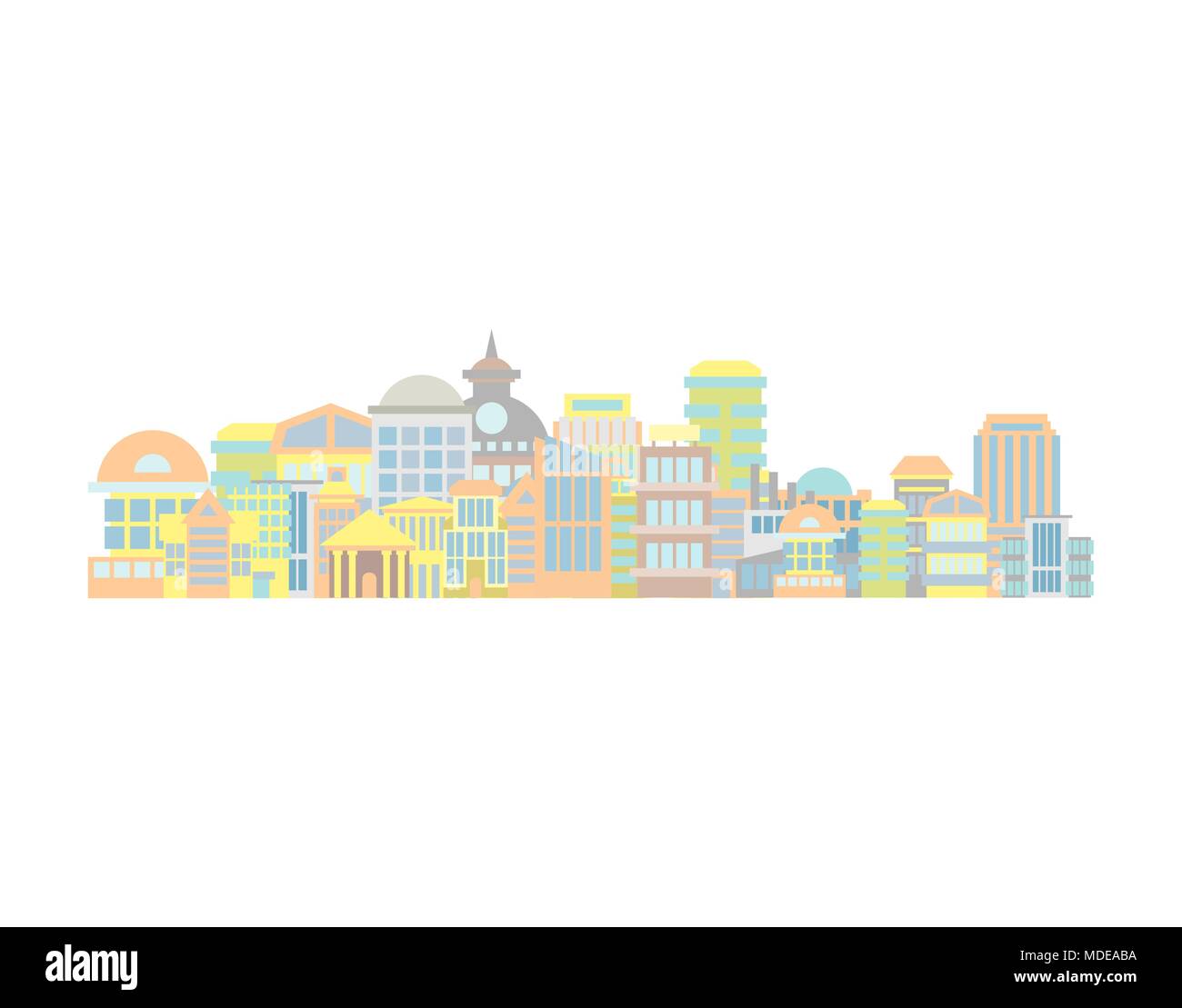 City landscape. Building and skyscraper. Town illustration vector Stock ...