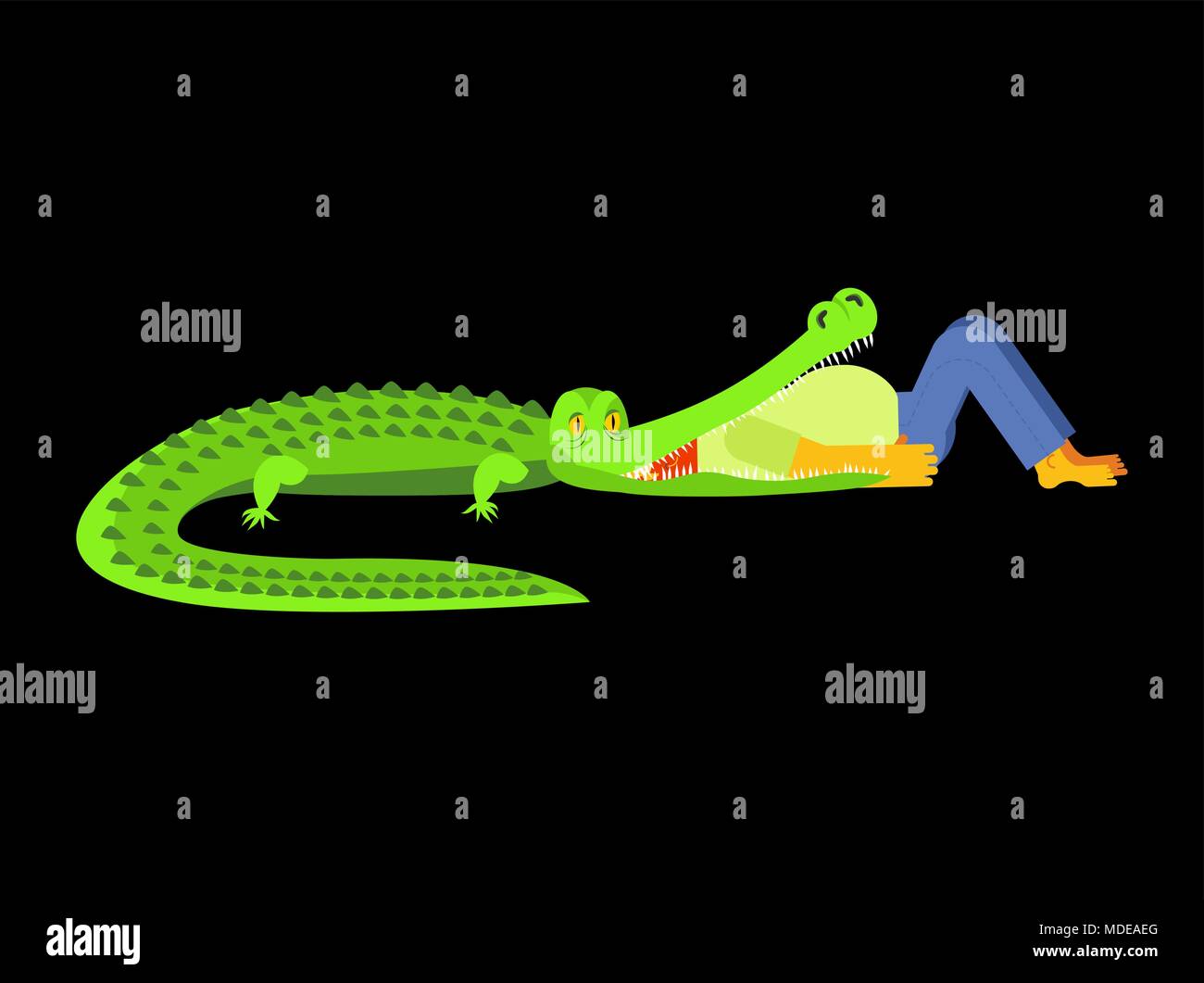 Alligator people poster Stock Vector Images - Alamy