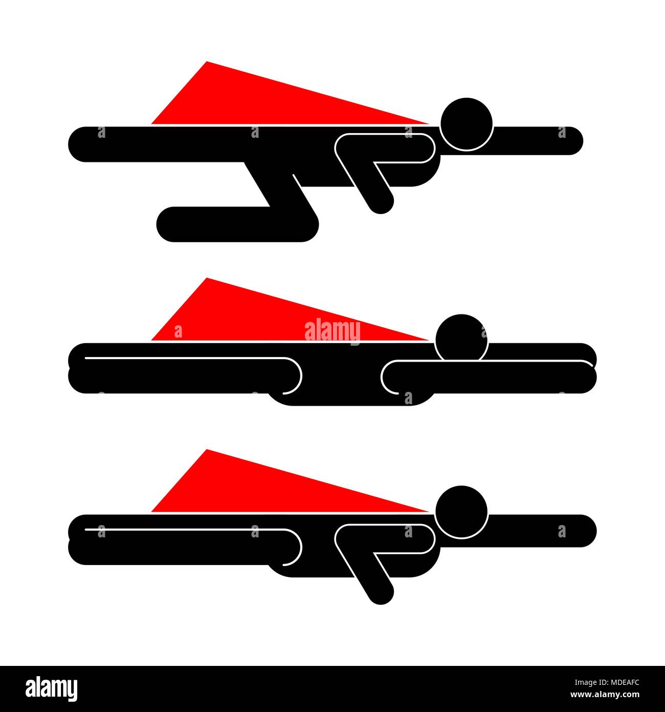 Superhero Pictogram set. Super hero sign symbol. Man flying icon. guy ...