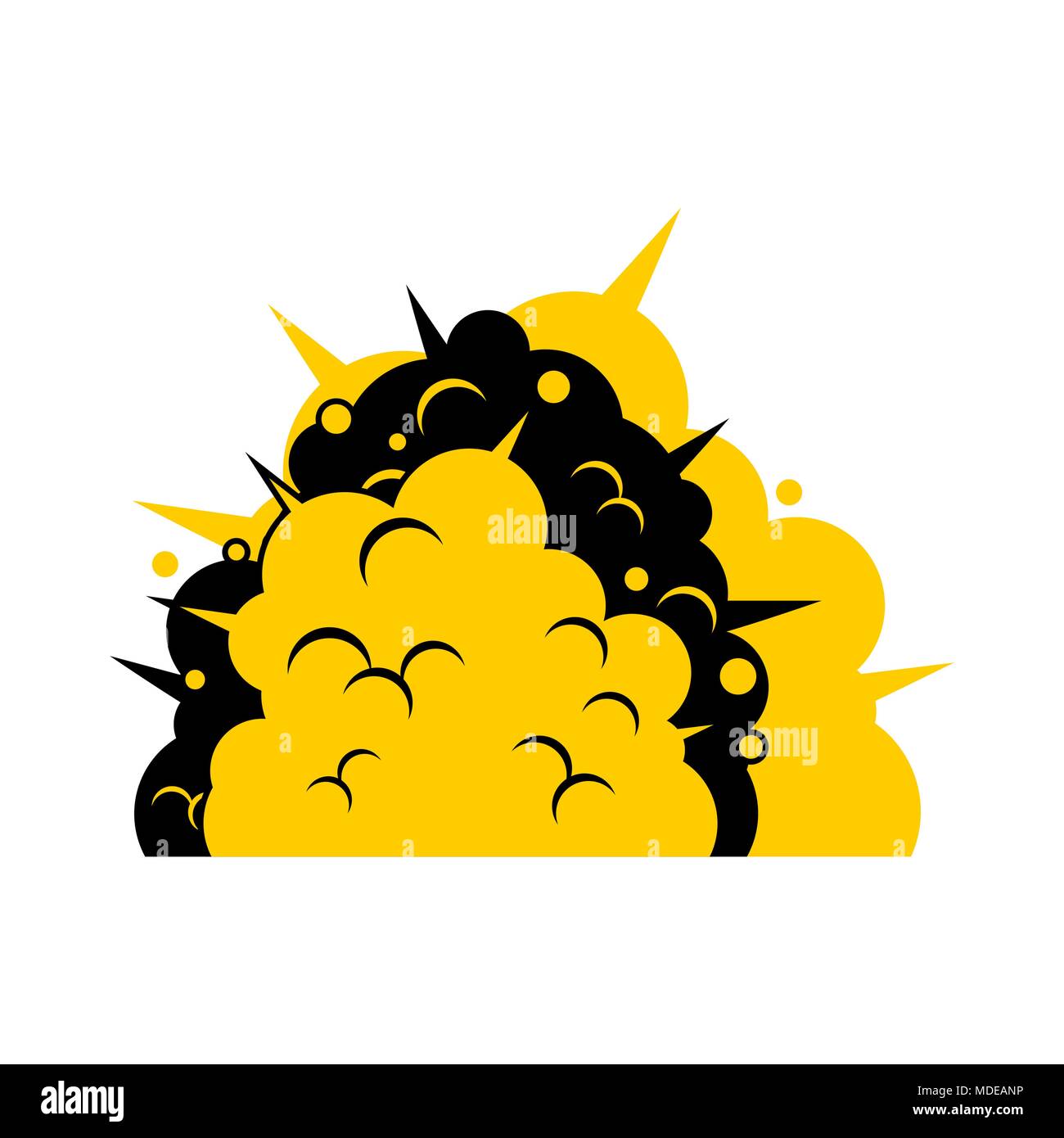 Explosion isolated. burst Flying fragments. Vector illustration Stock ...