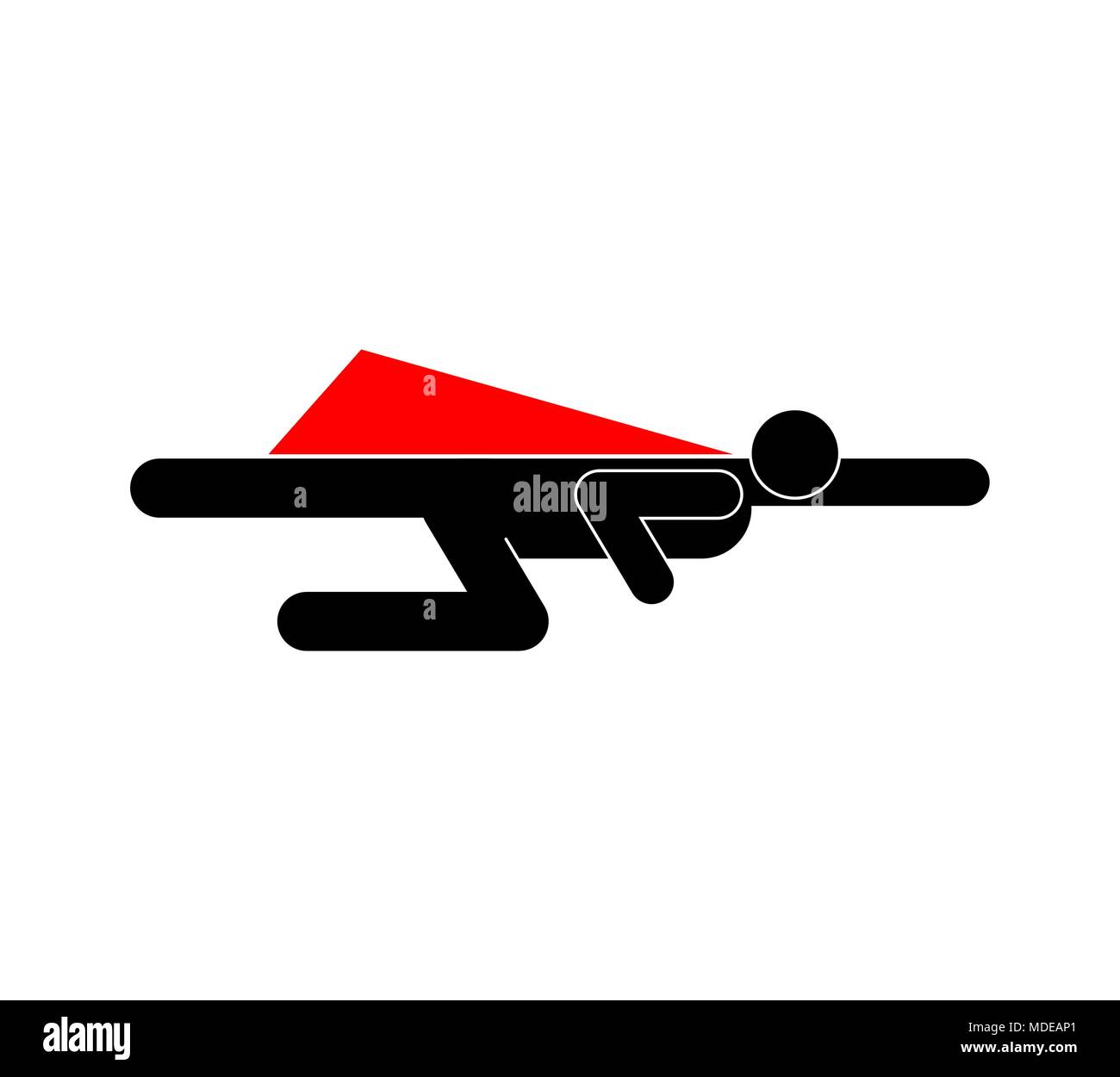 Superhero Pictogram. Super hero sign symbol. Man flying icon. guy ...