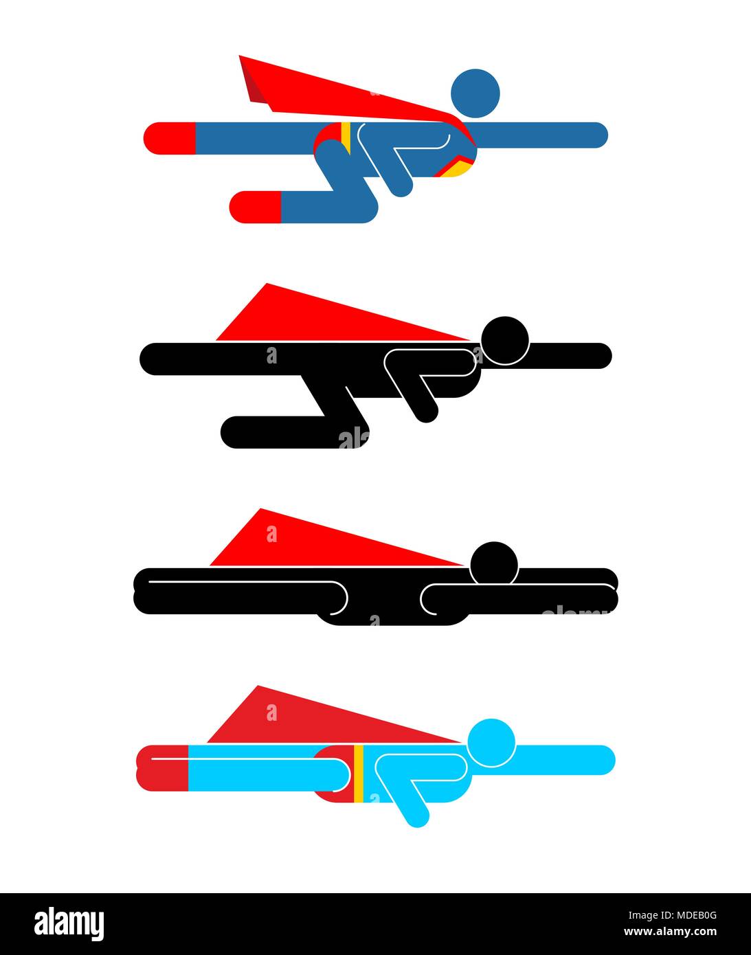 Superhero Pictogram set. Super hero sign symbol. Man flying icon. guy ...