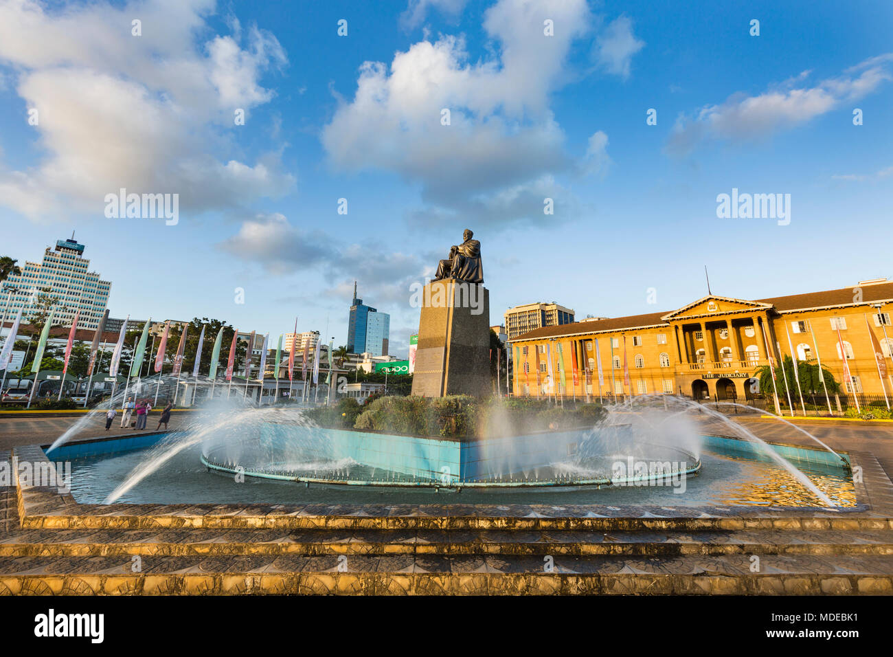 Nairobi, Kenya - December 23: The supreme court and the monument of ...