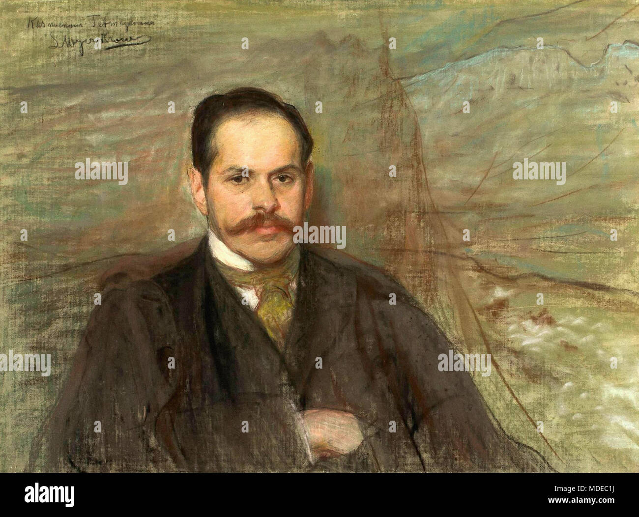 Wyczolkowski Leon - Portret Kazimierza Przerwy-Tetmajera Stock Photo ...