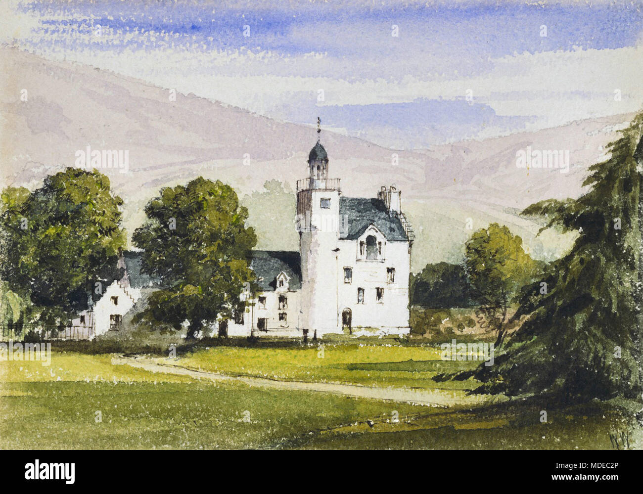 Wyld William - Abergeldie Castle Stock Photo - Alamy