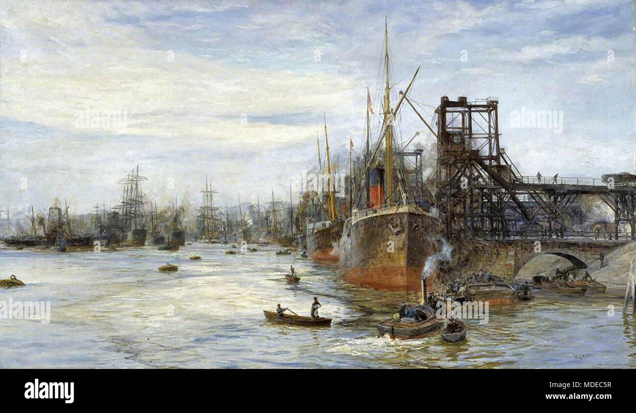 Wyllie William Lionel - Barry Docks Stock Photo - Alamy