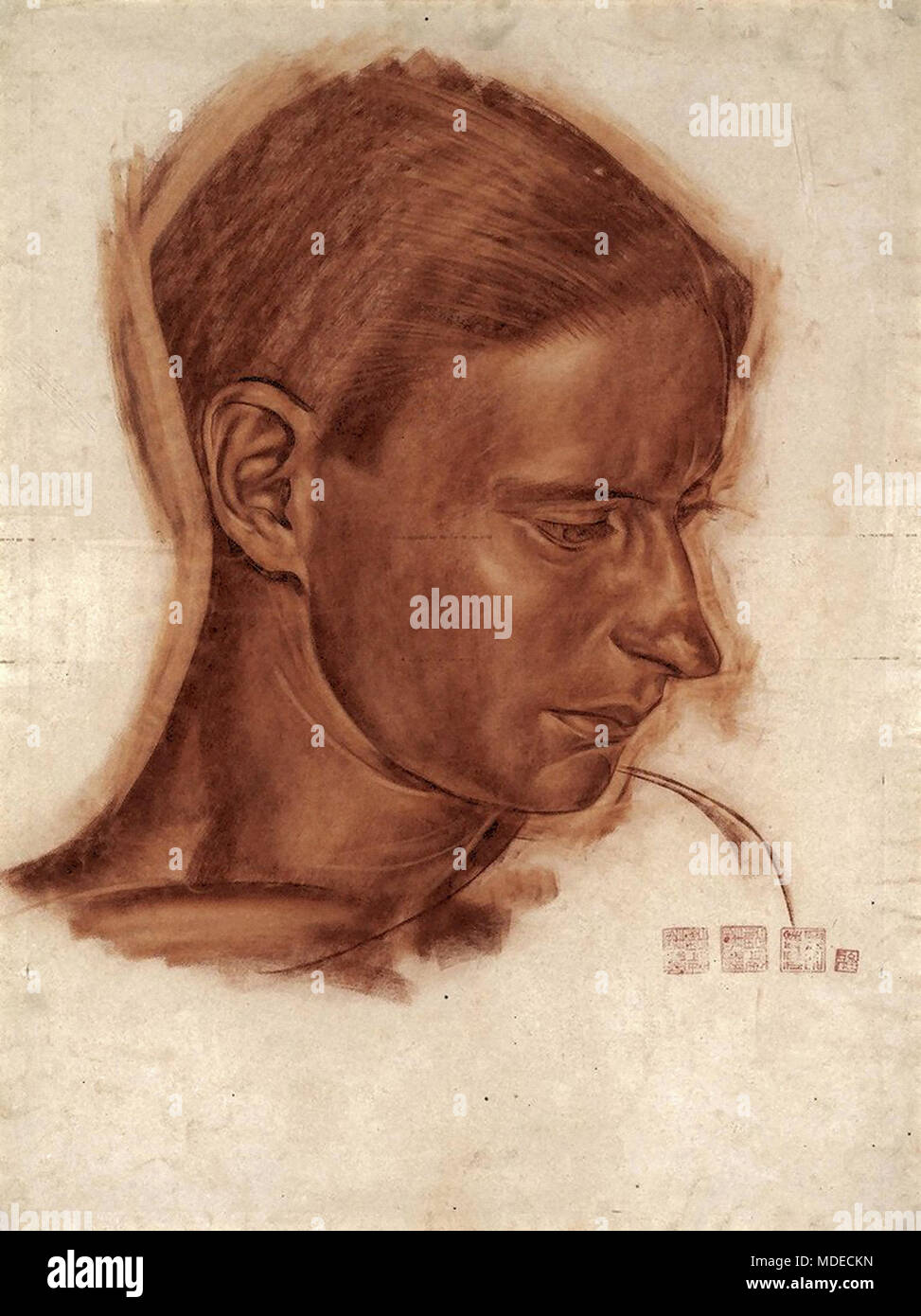 Yakovlev Aleksandr Evgenevich - Portrait of Vasily Shukhaev Stock Photo ...