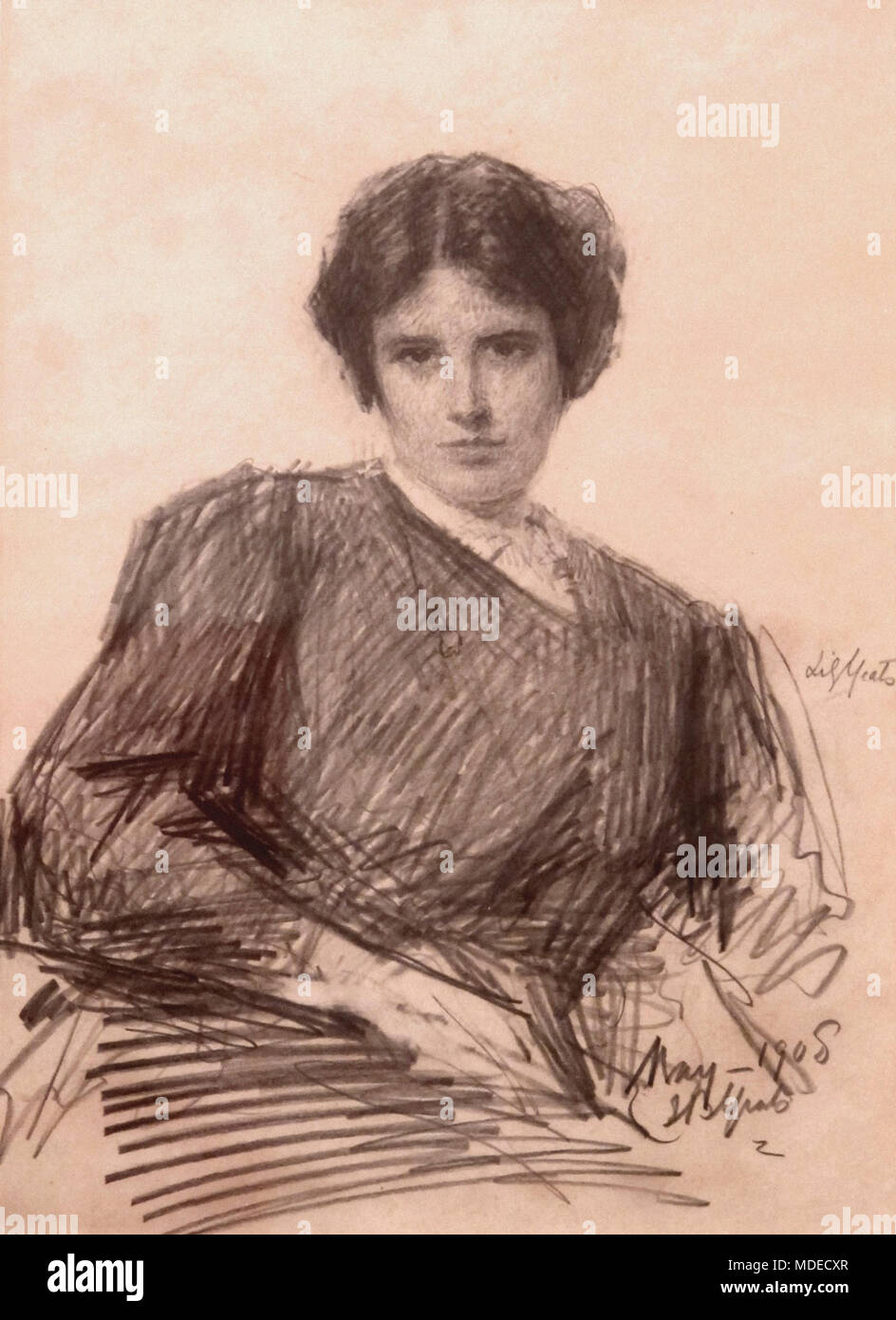 Yeats John Butler - Portrait of Lily Yeats 2 Stock Photo - Alamy