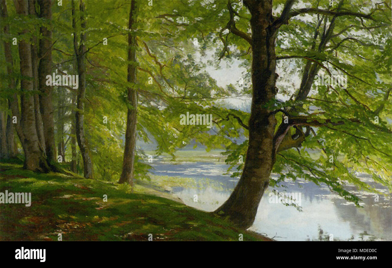 Zacho Christian Peter Morch - Landscape with Trees Stock Photo - Alamy