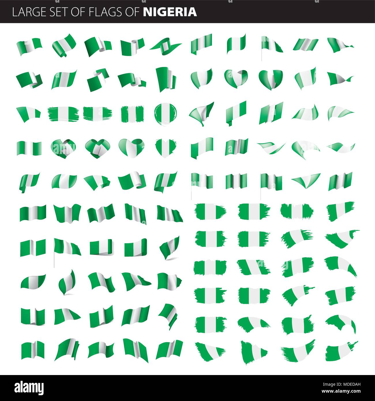 Nigeria flag, vector illustration Stock Vector Image & Art - Alamy